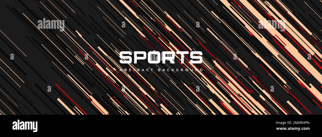 Abstract modern sport banner design with diagonal beige and red striped ...