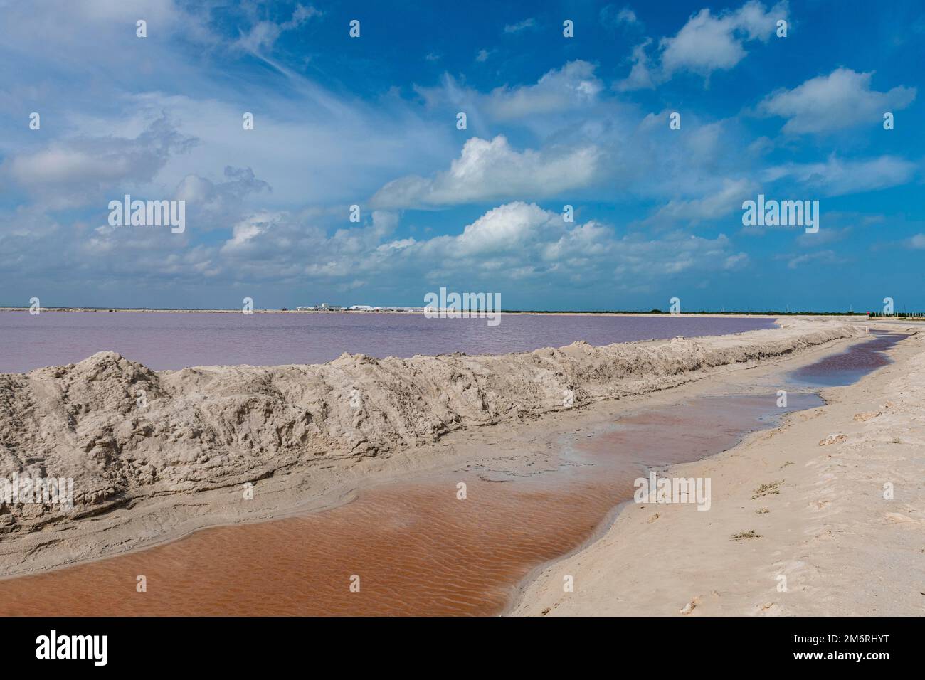 The colourful salinas of Las Coloradas, Yucatan, Mexico Stock Photo - Alamy