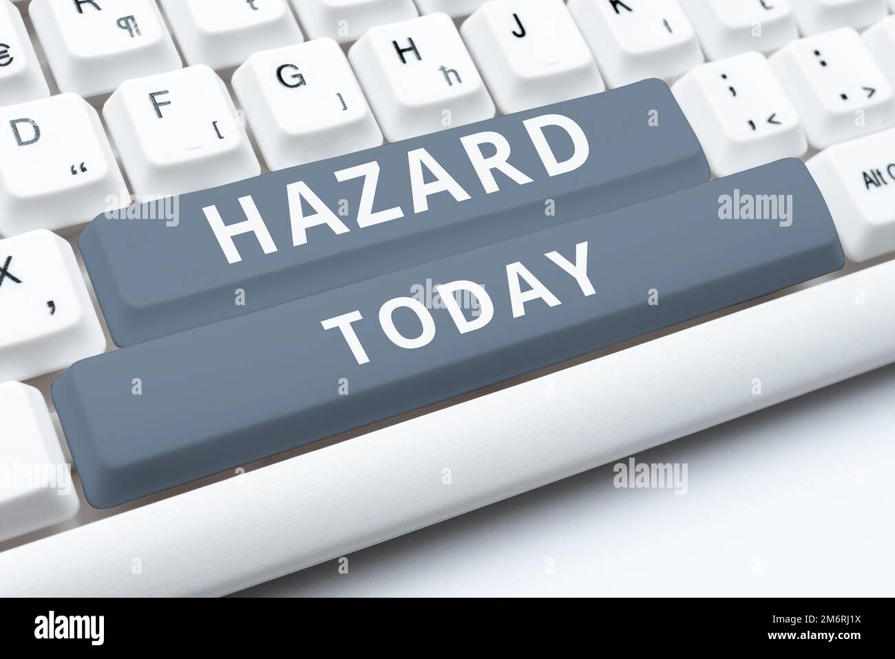 Sign displaying Hazard. Word for account or statement describing the ...