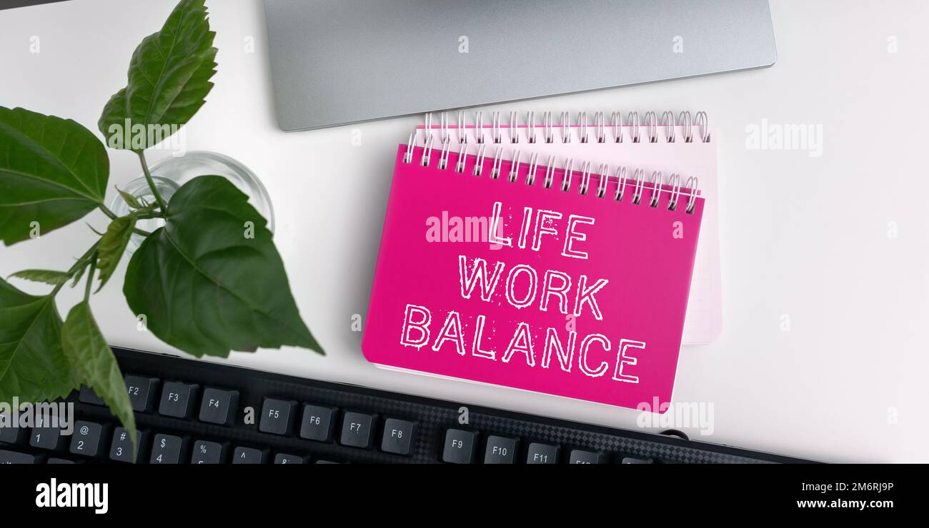Inspiration showing sign Life Work Balance. Business idea stability ...