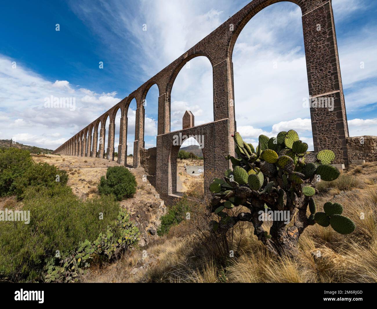 Unesco site, Aqueduct of Padre Tembleque, Mexico state, Mexico Stock ...