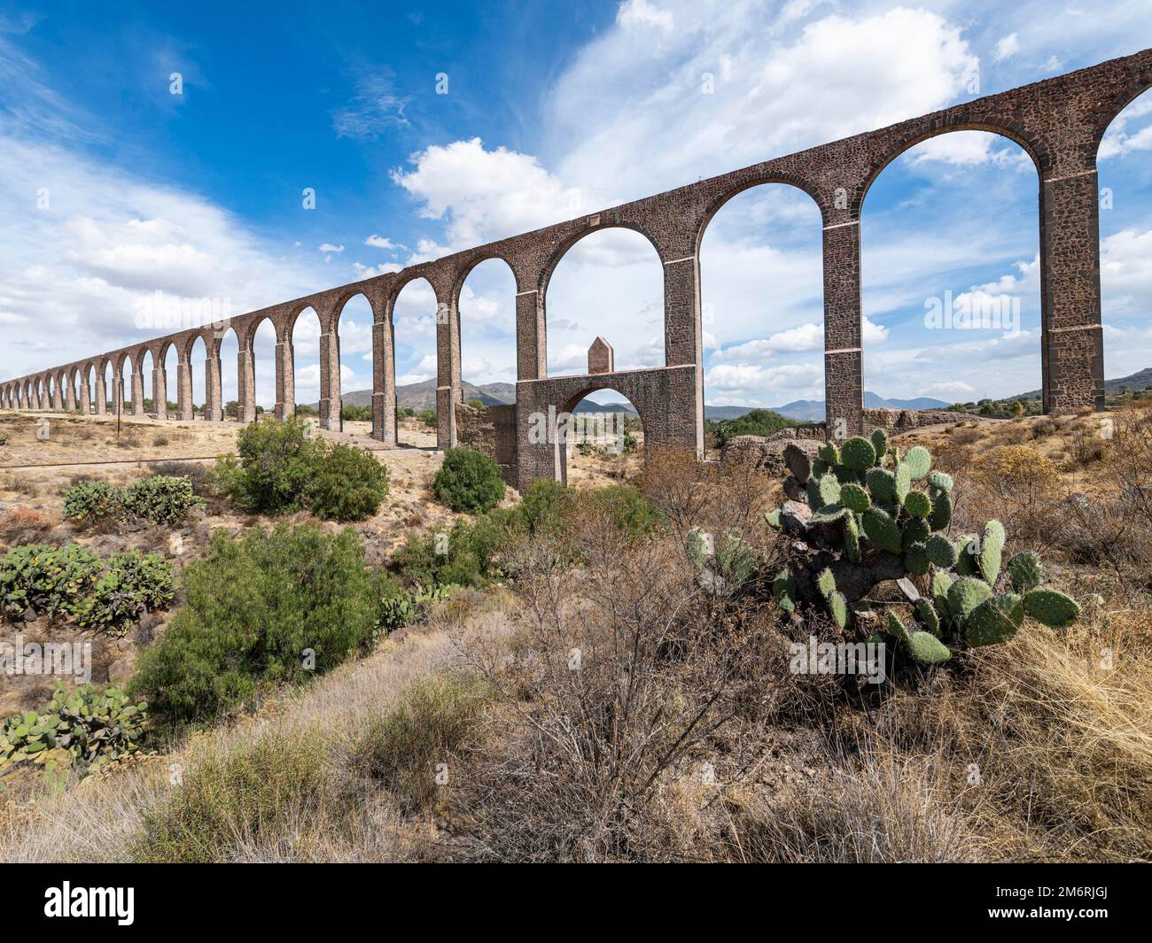 Unesco site, Aqueduct of Padre Tembleque, Mexico state, Mexico Stock ...