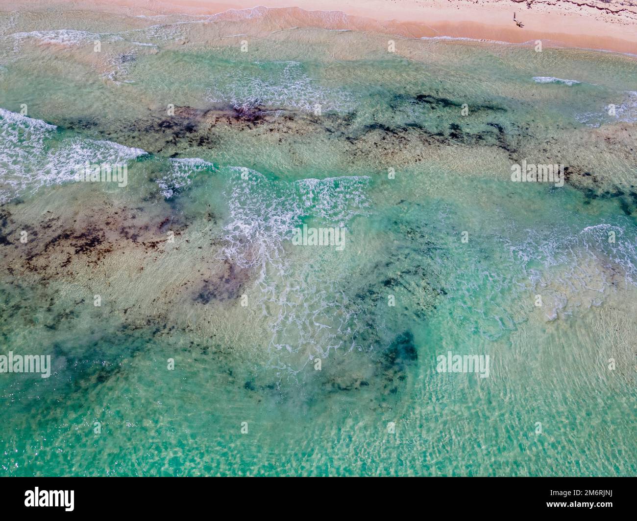 Aerial of the Unesco world heritage site biosphere reserve Sian Ka'an ...