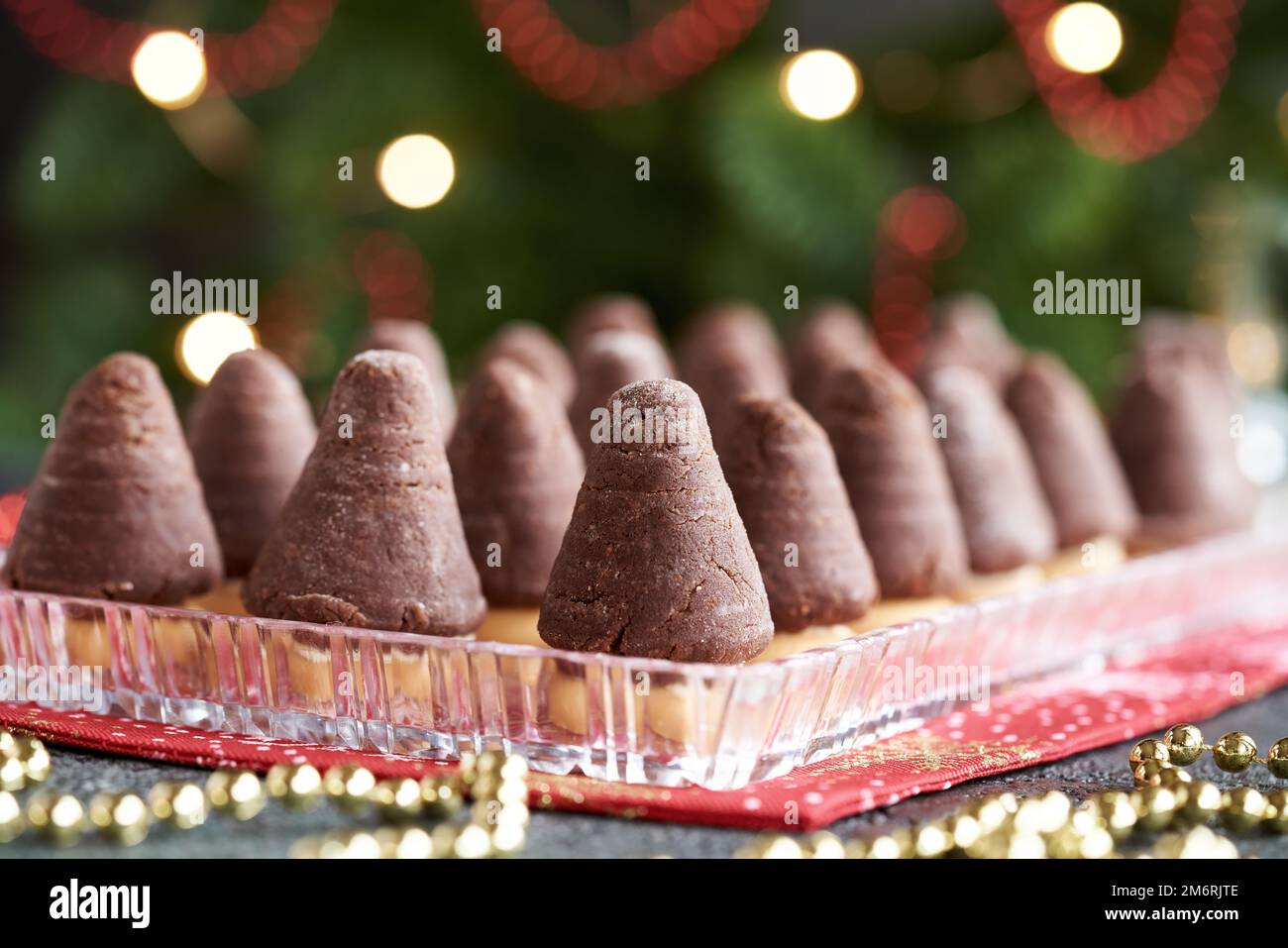 Beehives or wasp nests on a plate - traditional Czech no-bake Christmas ...