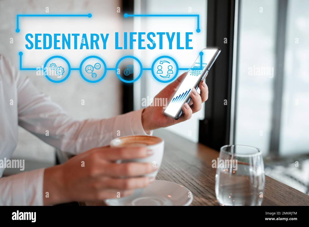 Handwriting text Sedentary Lifestyle. Business overview ways and means ...