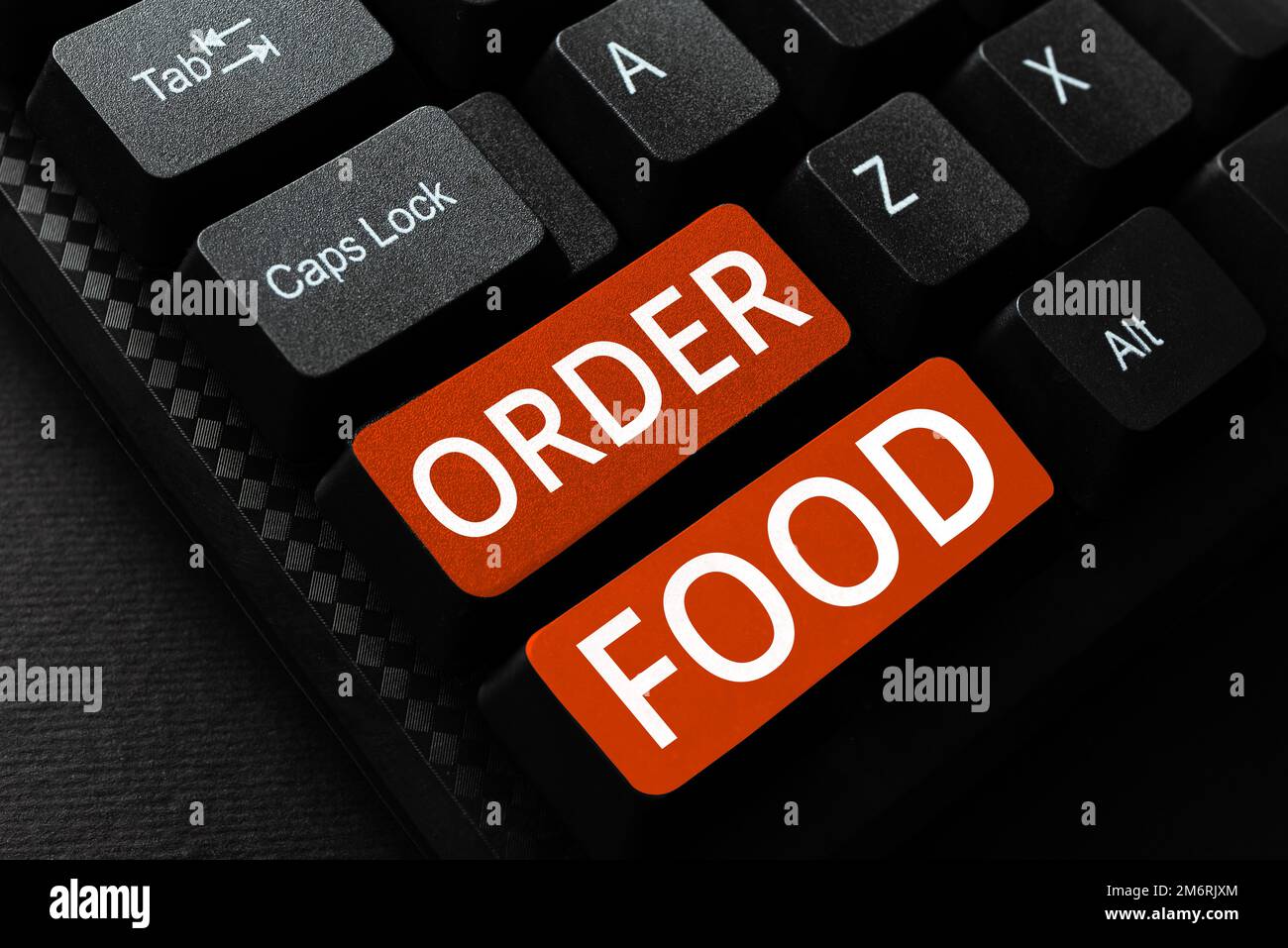 Text caption presenting Order Food. Business concept the process of ...