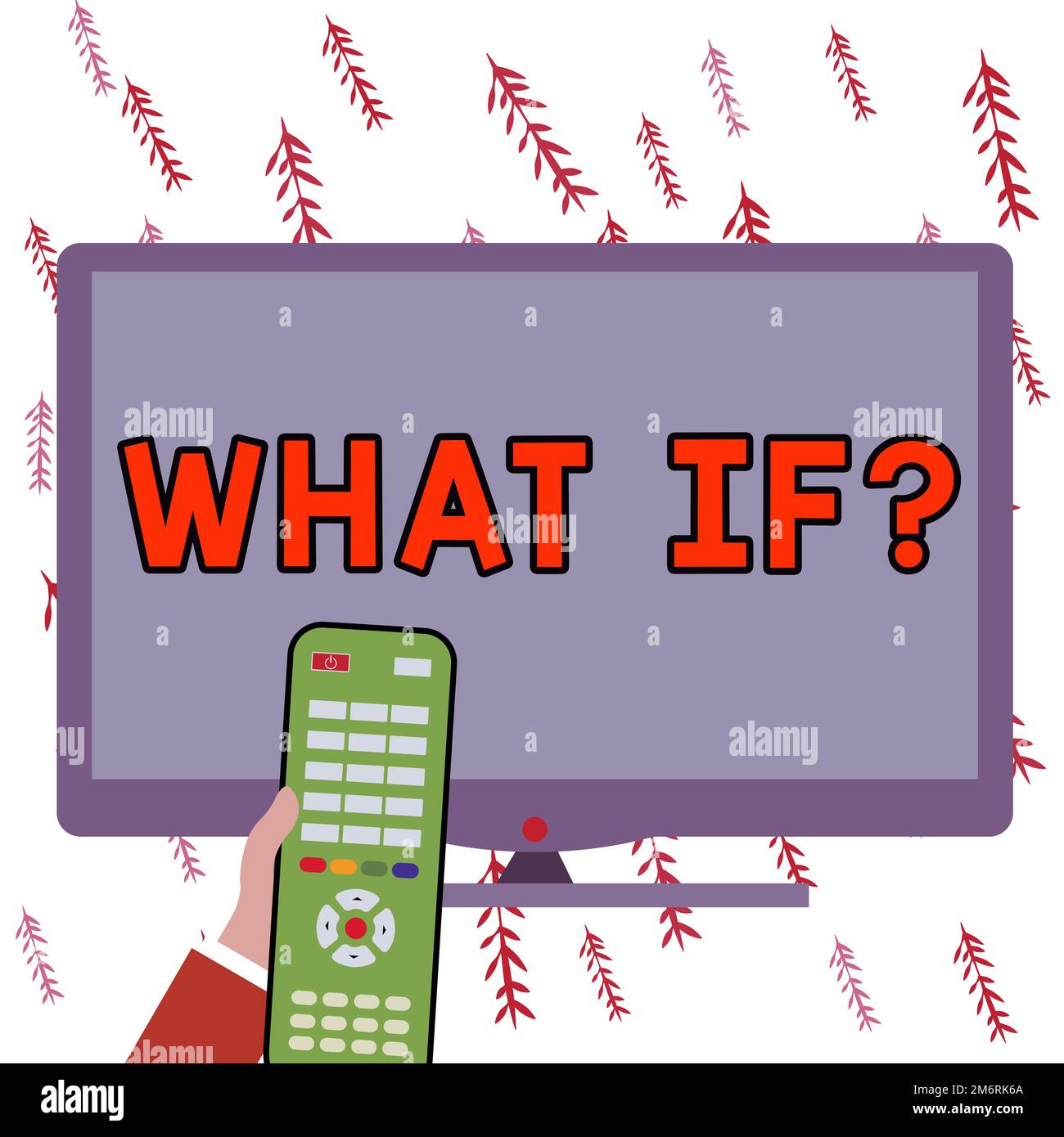 Text caption presenting What If. Business idea Study all possibilities ...