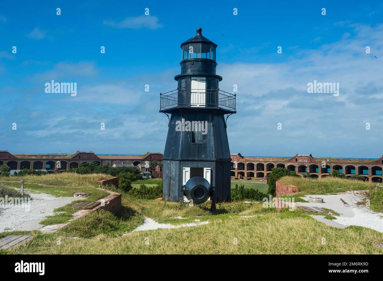 Lighthouse in Fort Jefferson, Dry Tortugas National Park, Florida Keys ...