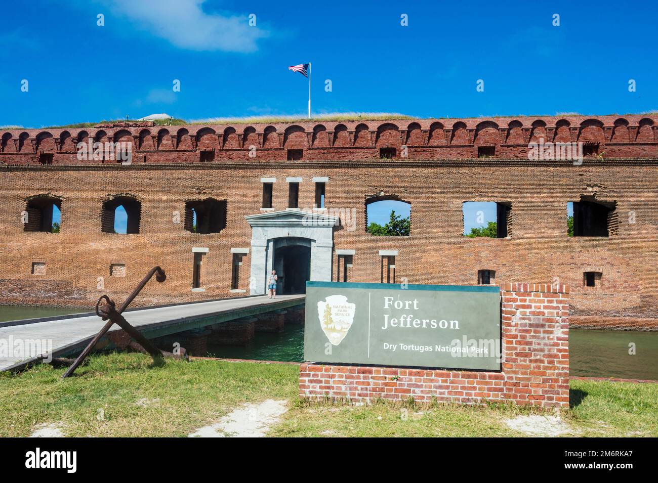 Entrance to Fort Jefferson, Dry Tortugas National Park, Florida Keys ...