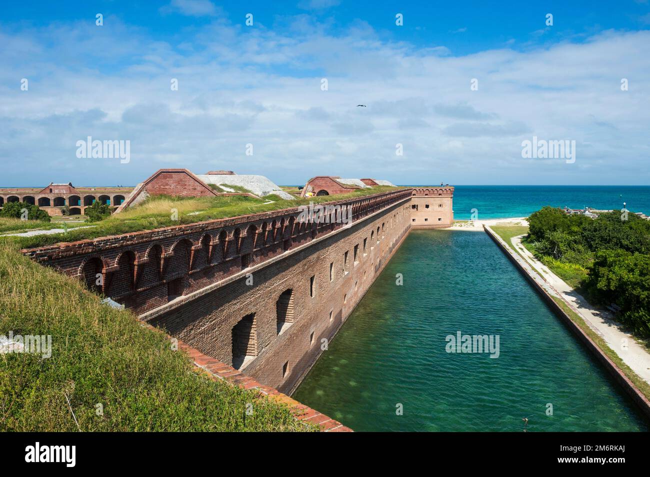 Overlook over Fort Jefferson, Dry Tortugas National Park, Florida Keys ...