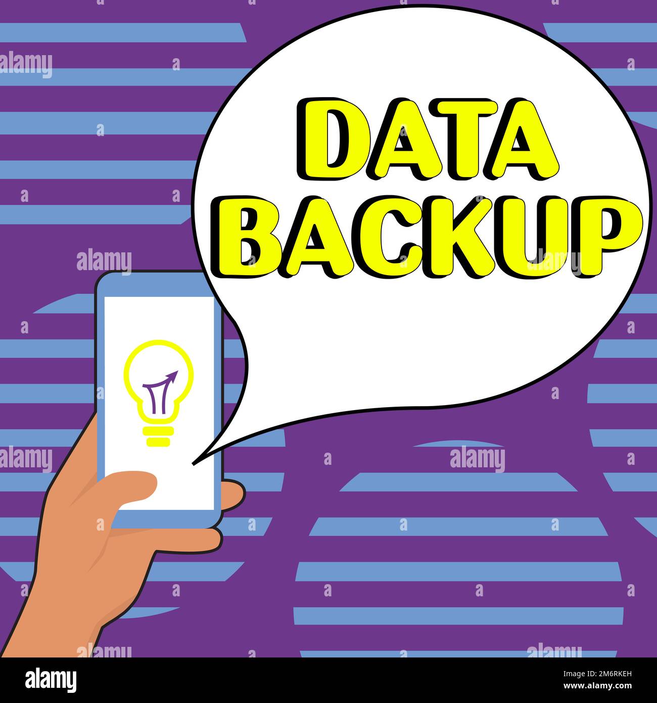 Sign Displaying Data Backup Word Written On Copy Of Important Data That Is Stored On An
