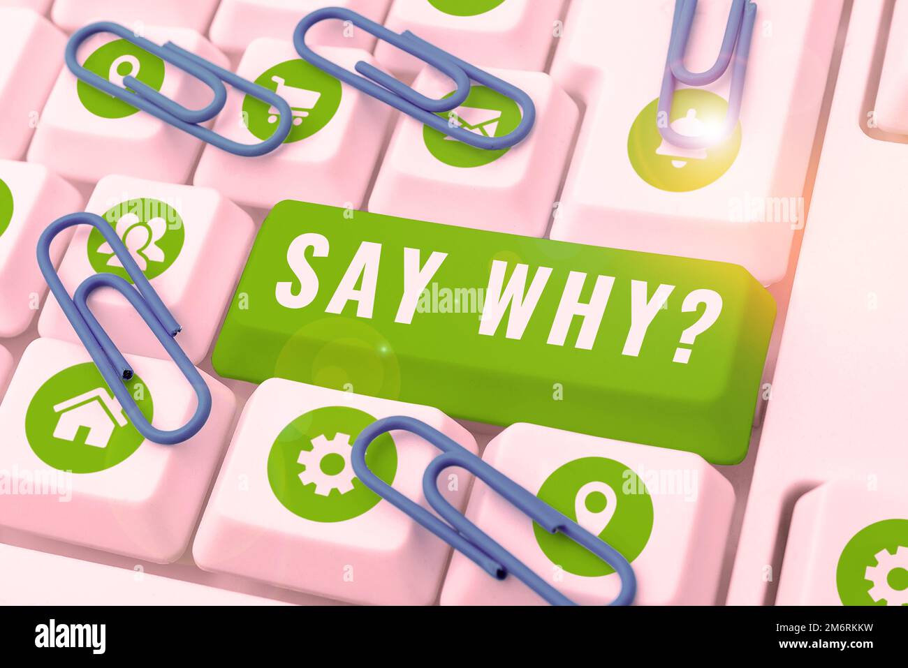 Text sign showing Say Why. Internet Concept Give an explanation Express ...