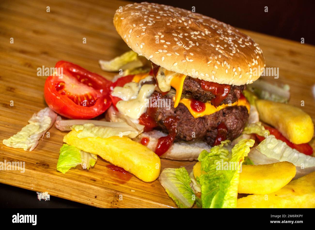 Double cheese burger mcdonalds hi-res stock photography and images - Alamy