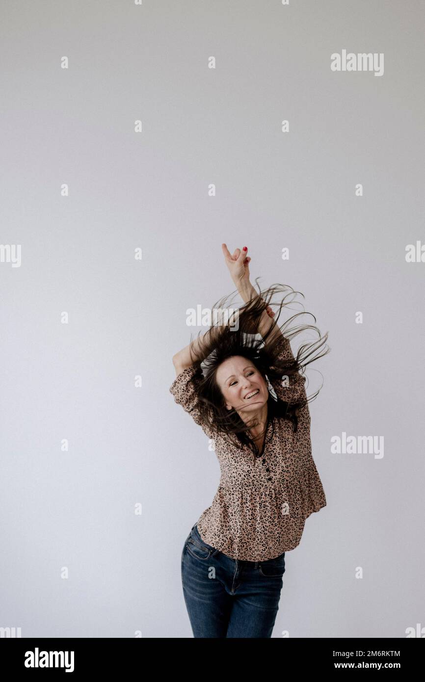 Woman, 40+, in action Stock Photo - Alamy