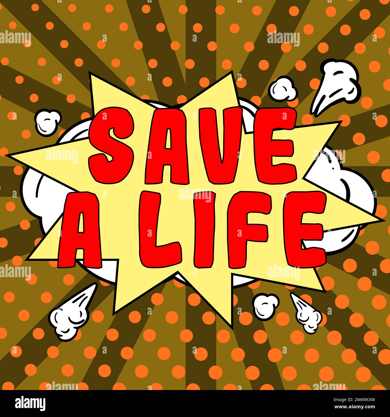 Conceptual display Save A Life. Concept meaning Help assistance saving ...