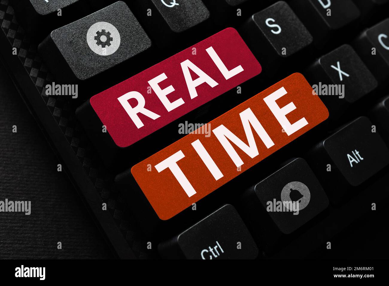 Conceptual caption Real Time. Word Written on the actual time during ...