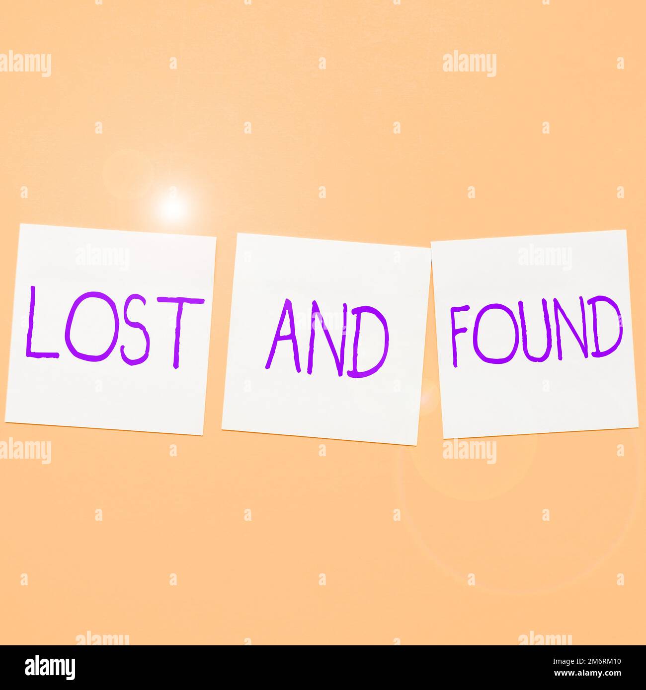 Conceptual display Lost And Found. Word for Place where you can find ...