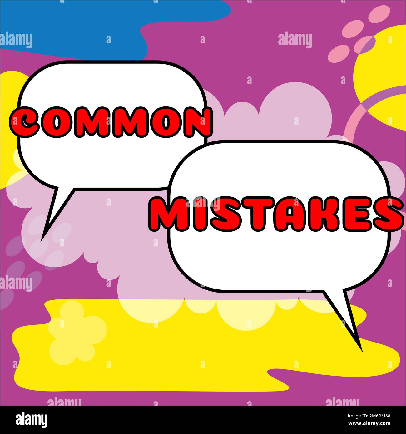Sign displaying Common Mistakes. Business approach actions that are ...