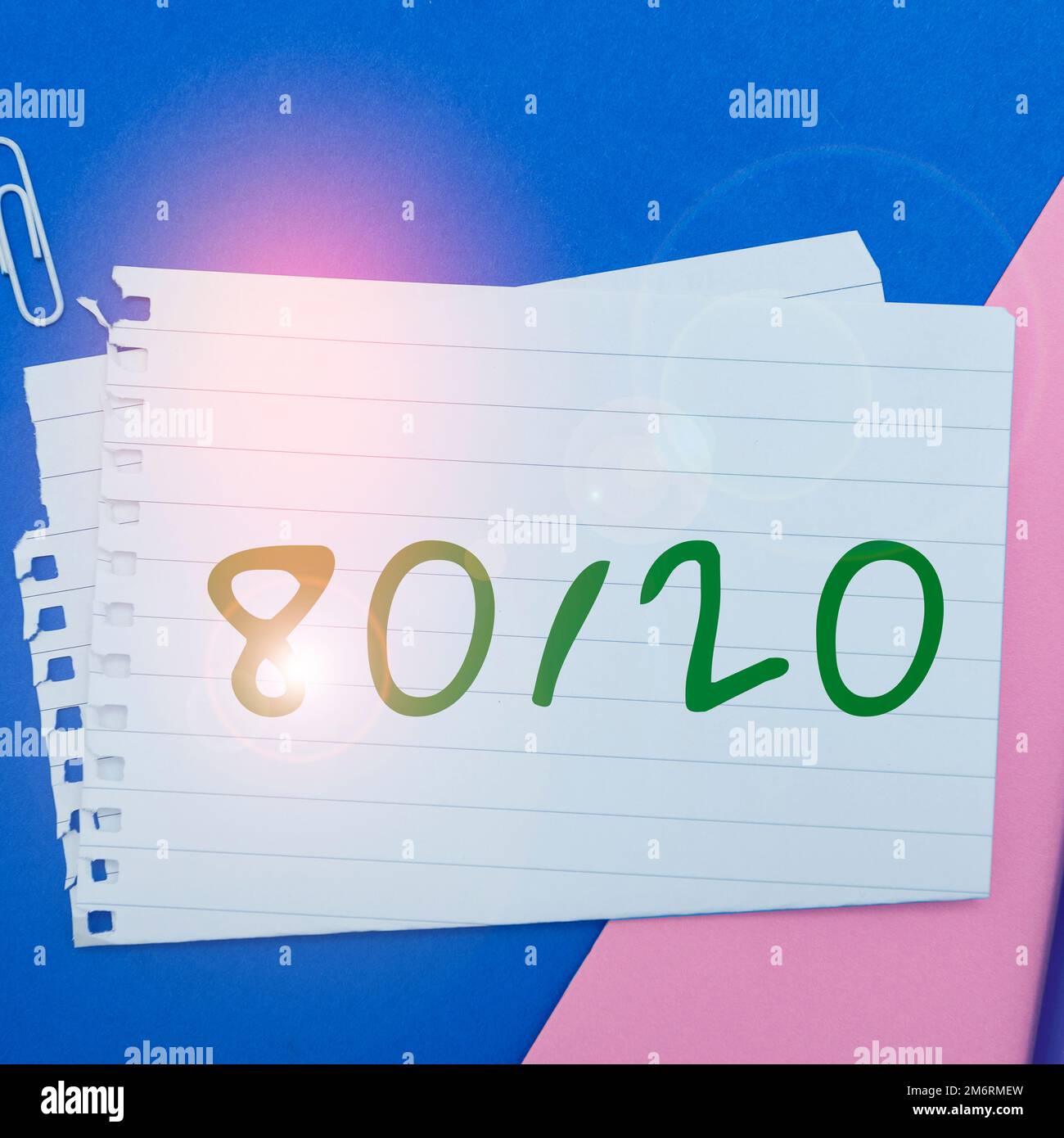 Writing displaying text 80 to 20 percent. Pareto principle of factor ...