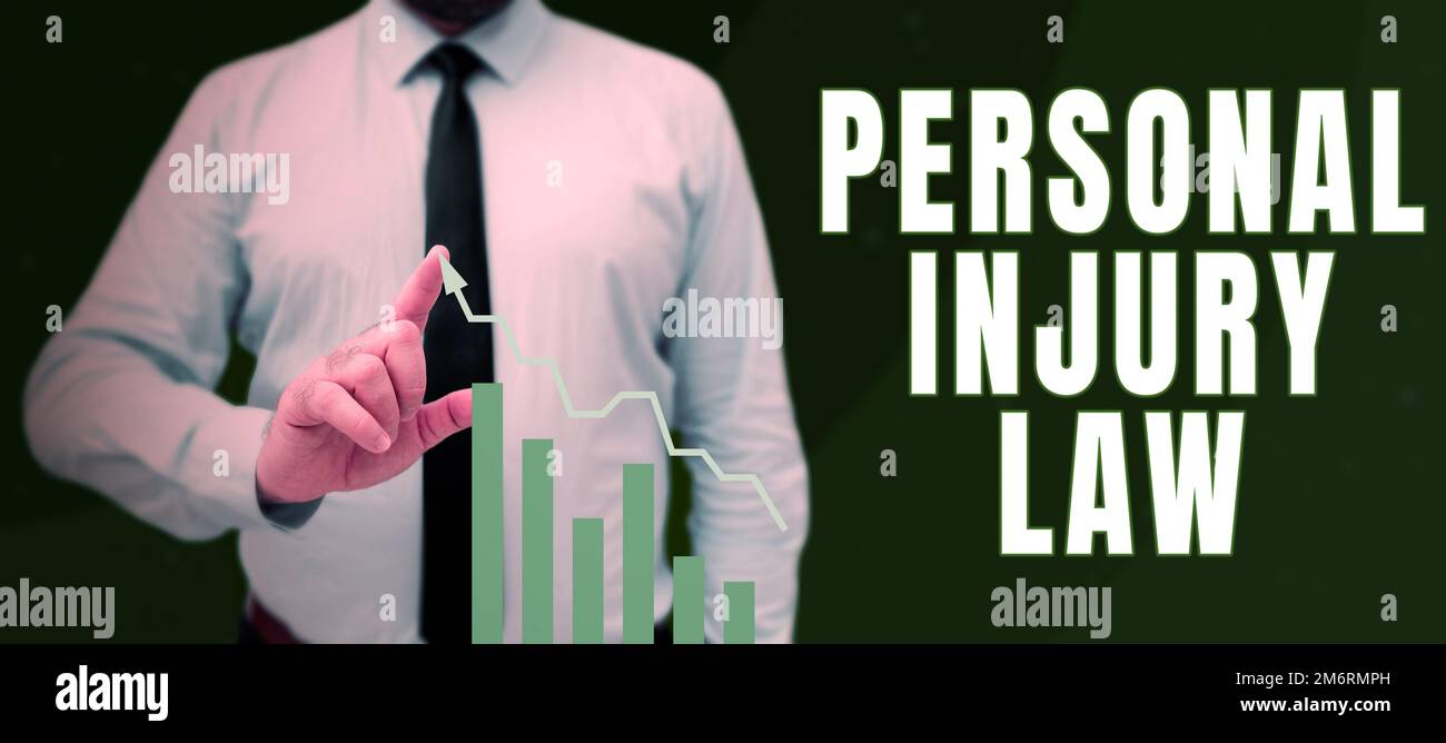 Text showing inspiration Personal Injury Law. Business idea being hurt ...