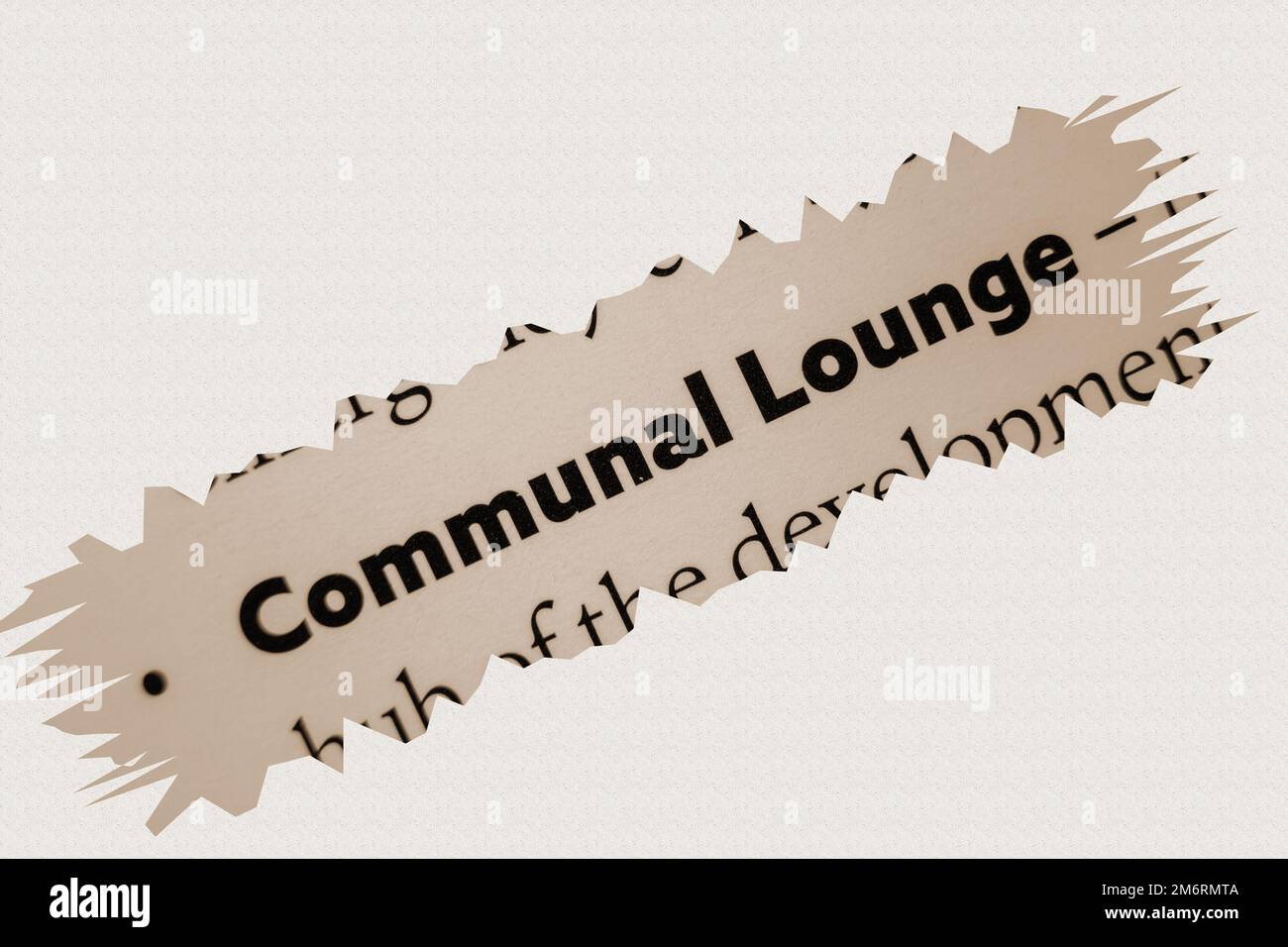 Communal Lounge in English vocabulary language words phrase with bullet ...