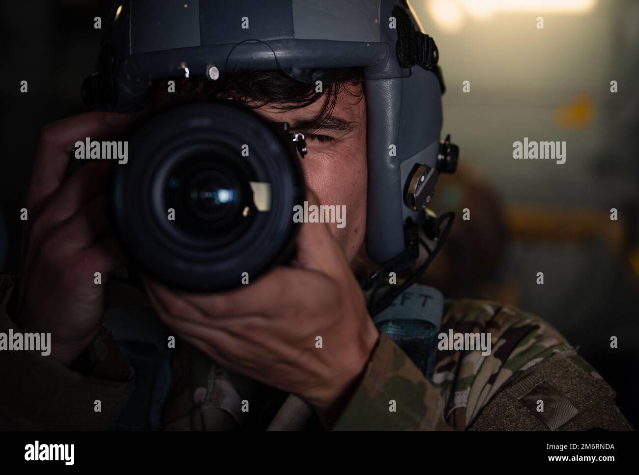 U.S. Air Force Senior Airman Harrison Winchell, an aerial combat ...