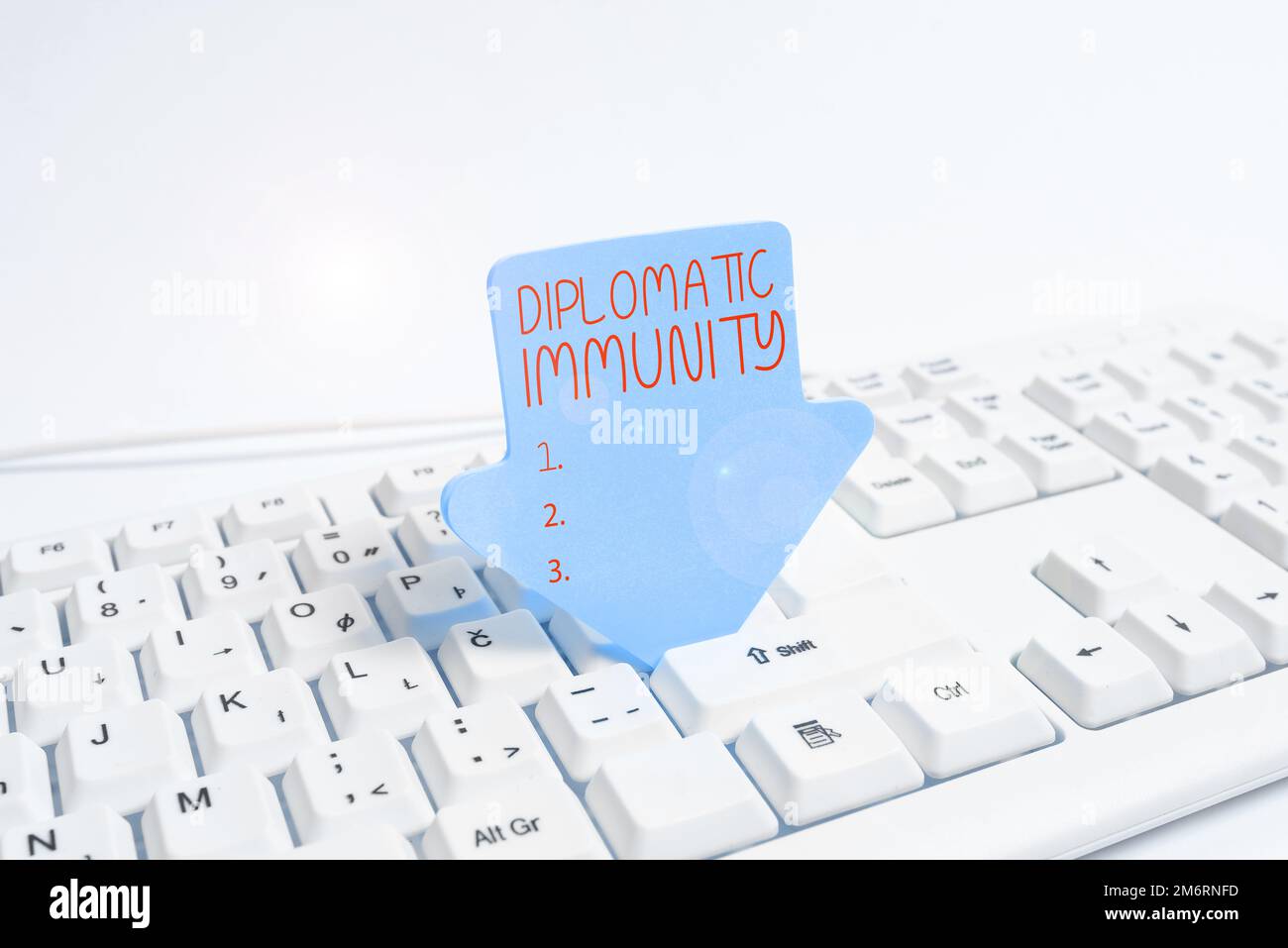 Sign displaying Diplomatic Immunity. Word Written on law that gives ...