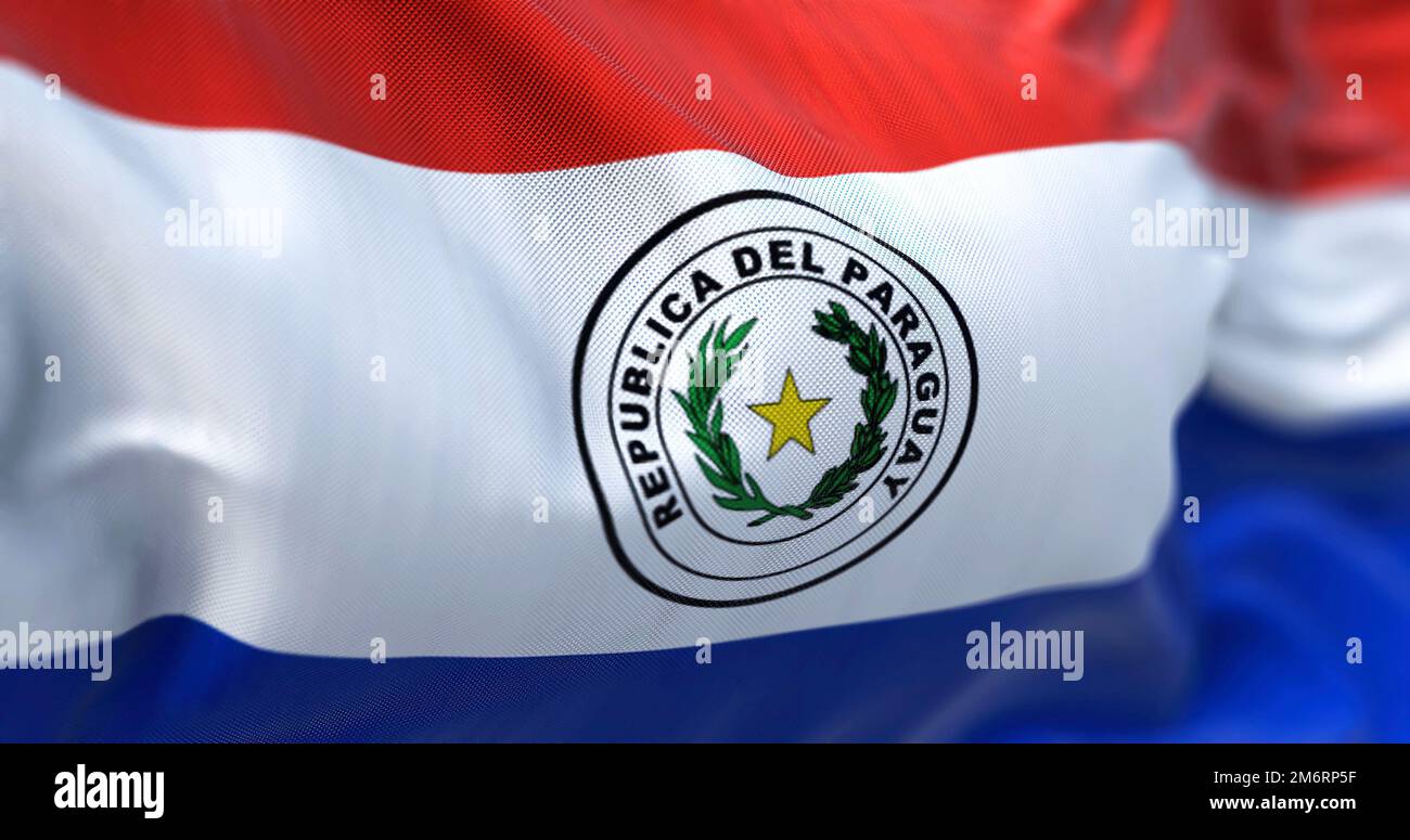 Flag of paraguay waving hi-res stock photography and images - Alamy