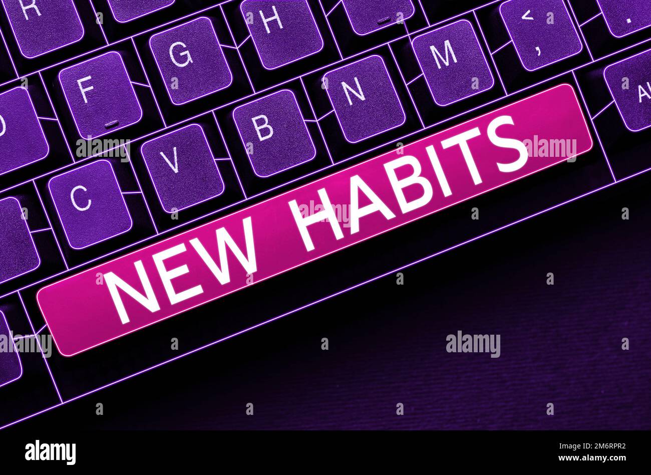 Hand writing sign New Habits. Business idea change the routine of ...