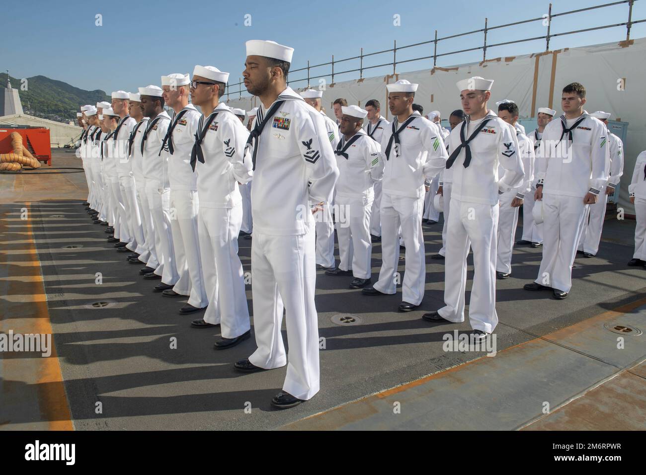 Flight deck uniform hi-res stock photography and images - Alamy