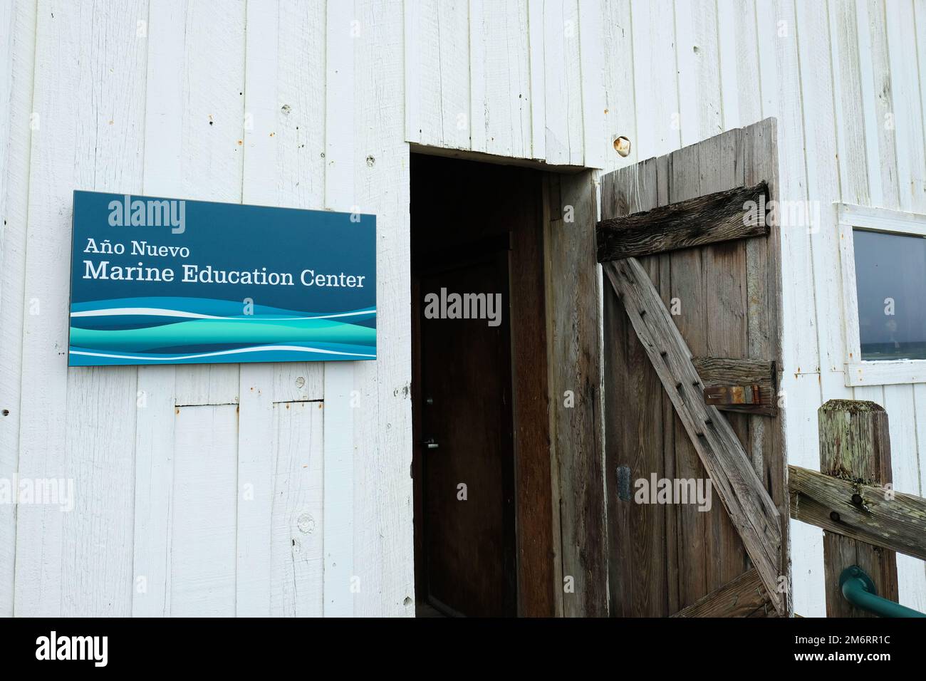 Sign outside the Marine Education Center at the Año Nuevo State Park in ...