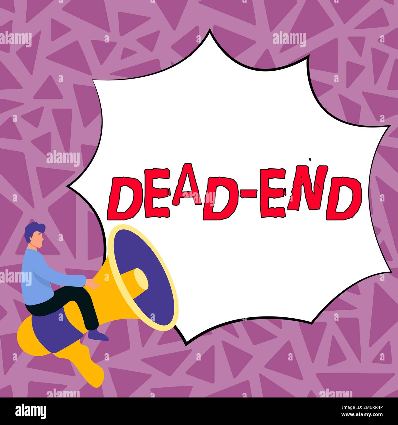 Hand writing sign Dead End. Business idea reaching limit of road or ...