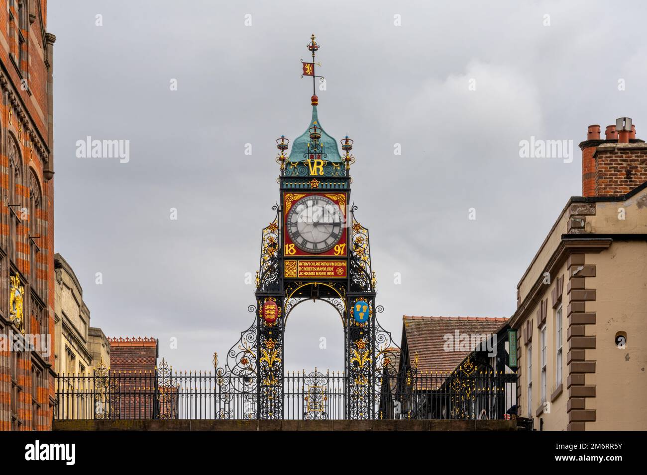 View of the iconic and historic Eastgate Clock in the heart of the city ...