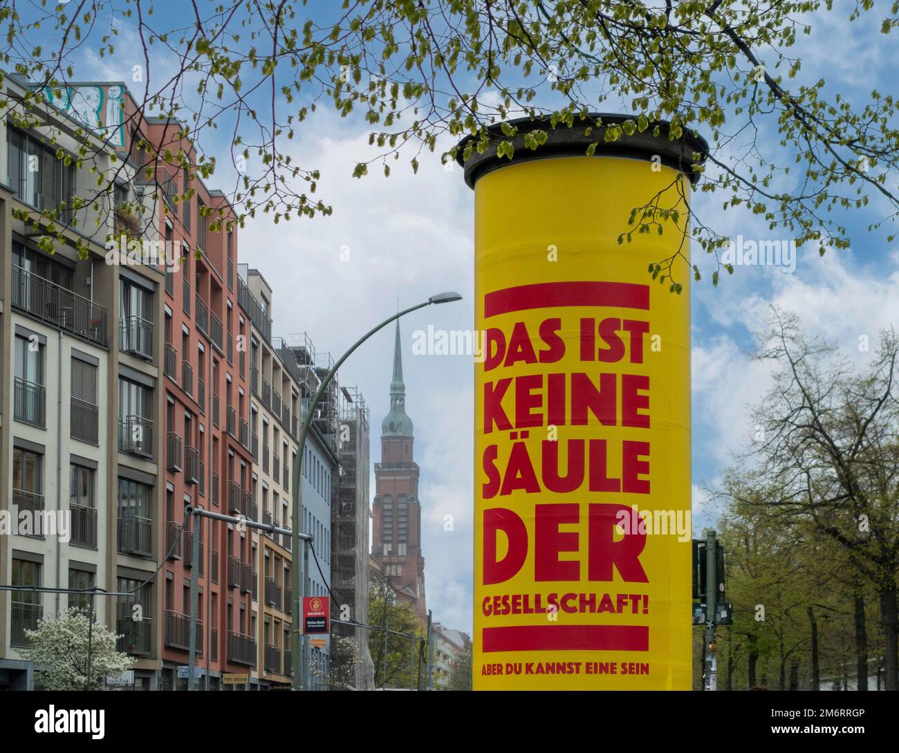 Advertising pillar with advertisement, Berlin-Mitte, Berlin, Germany ...