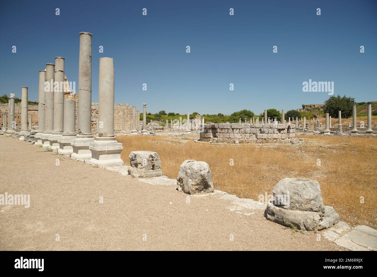 Agora of Perge Ancient City in Antalya City, Turkiye Stock Photo - Alamy