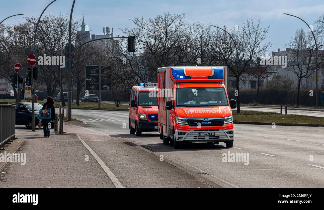 Berlin Fire Brigade ambulance, Berlin, Germany Stock Photo - Alamy