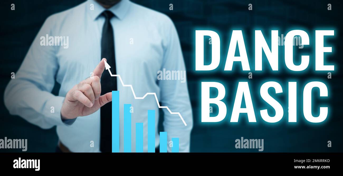 Text caption presenting Dance Basic. Conceptual photo activity that ...