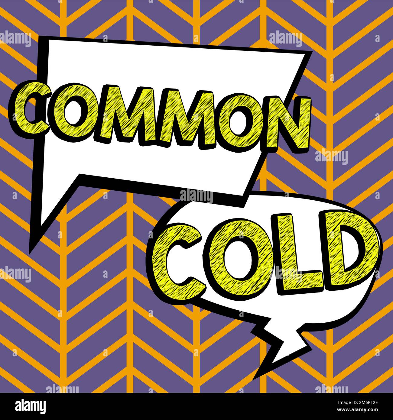 Text caption presenting Common Cold. Word for viral infection in upper ...