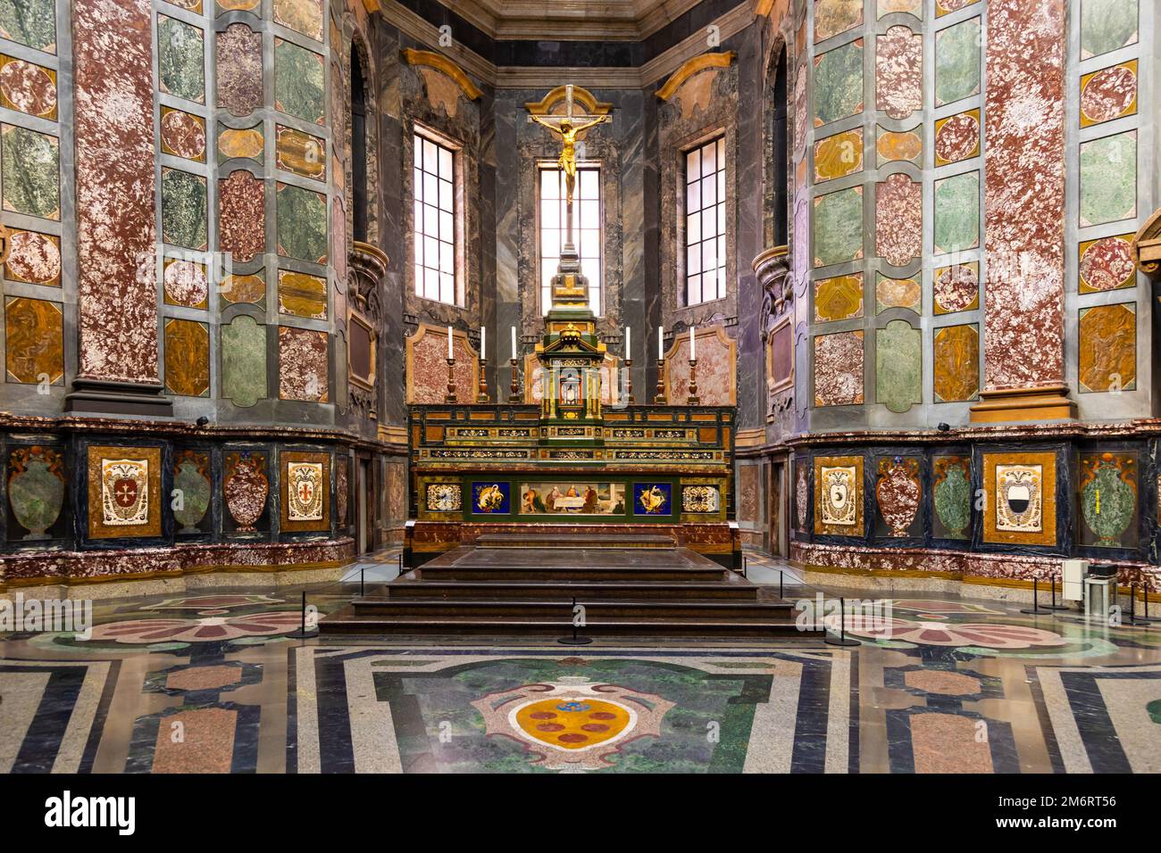 Medici Chapels interior - Cappelle Medicee. Michelangelo Renaissance ...