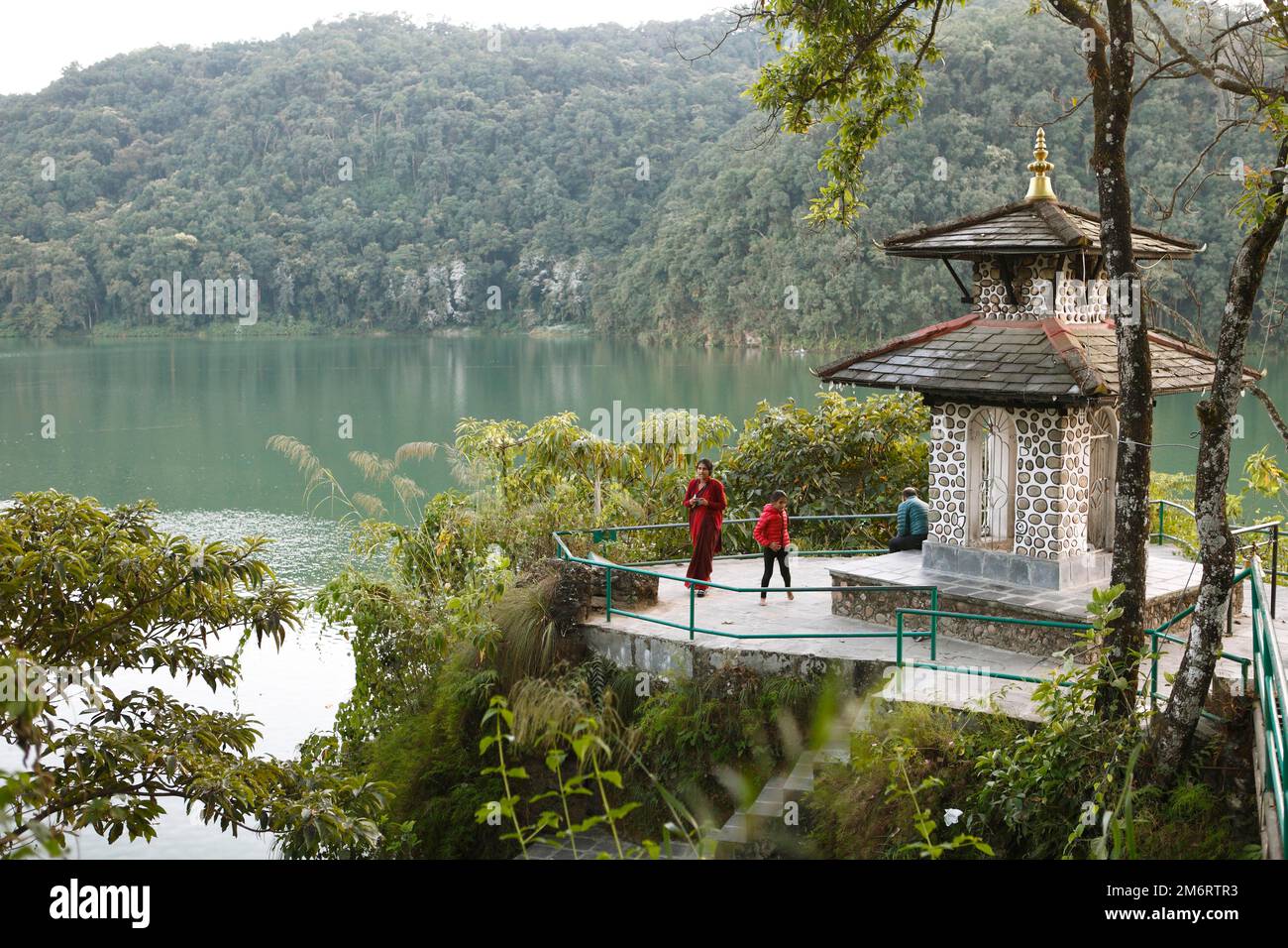 Phewa Lake Pagoda, Pokhara, Gandaki Province, Kaski Distict, Nepal ...