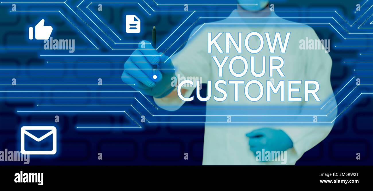 Writing Displaying Text Know Your Customer Word For Marketing Creating
