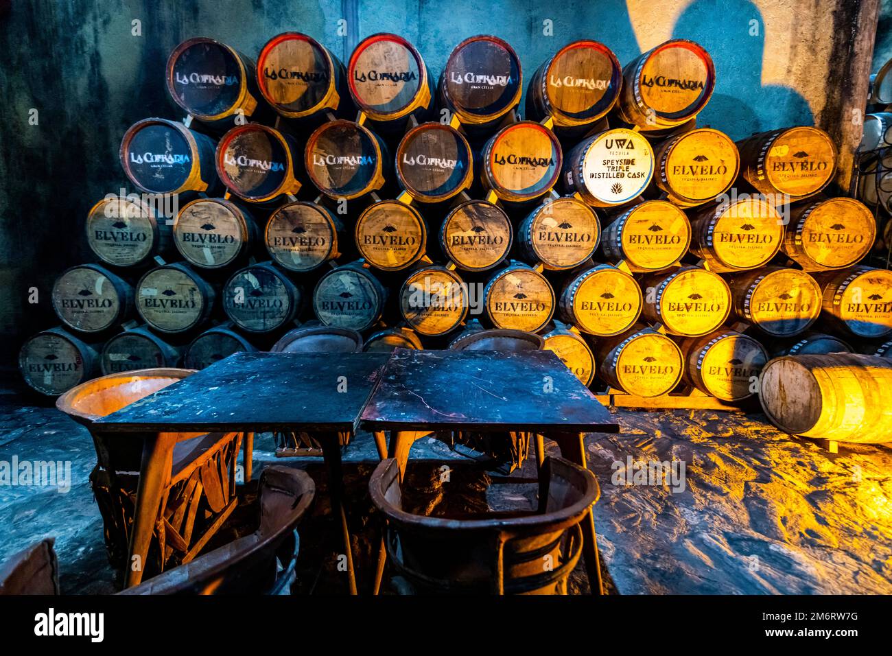 Old storage facility for Tequila barrels, Tequila Factory La Cofradia ...