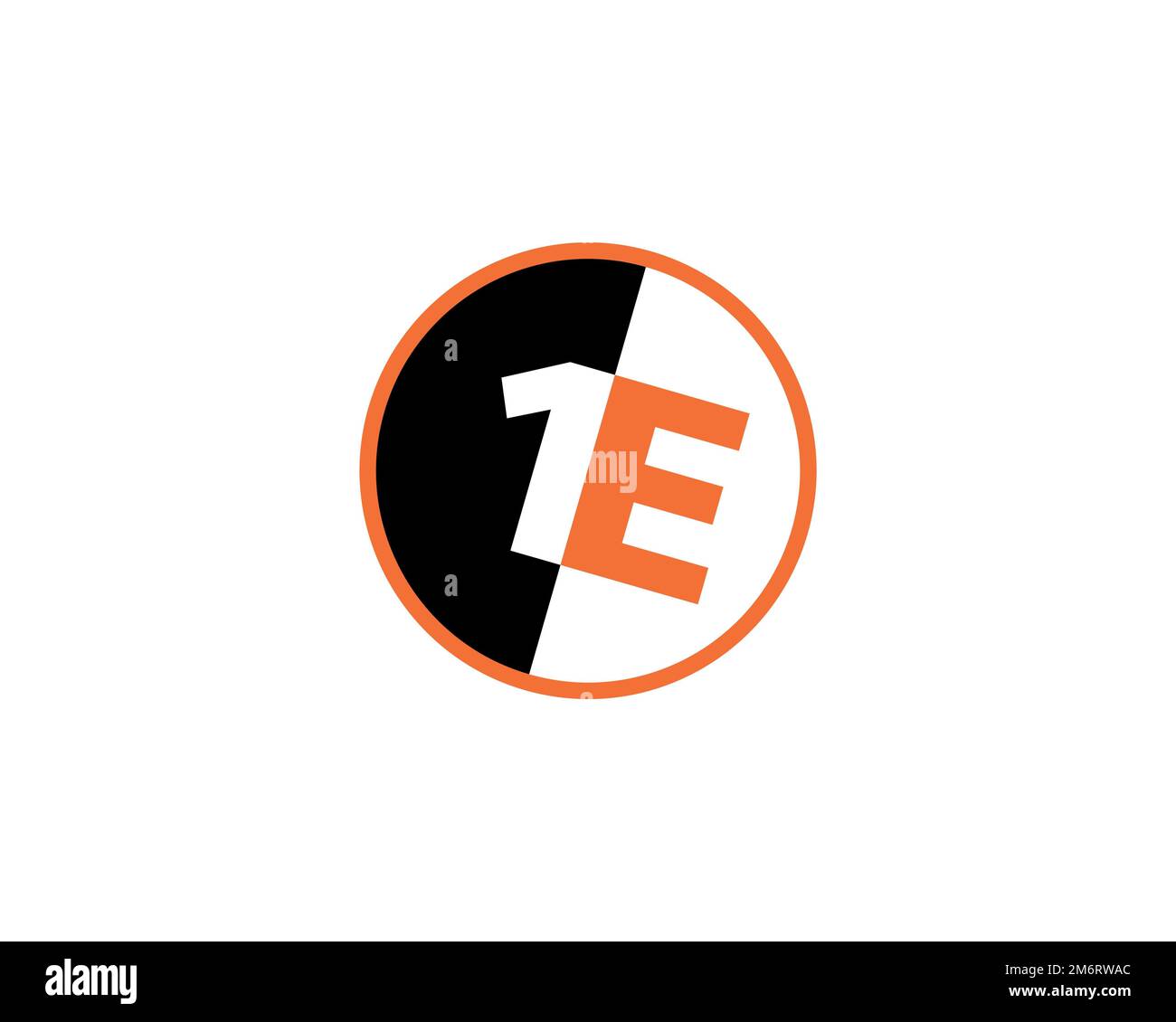 1E, rotated logo, white background B Stock Photo - Alamy