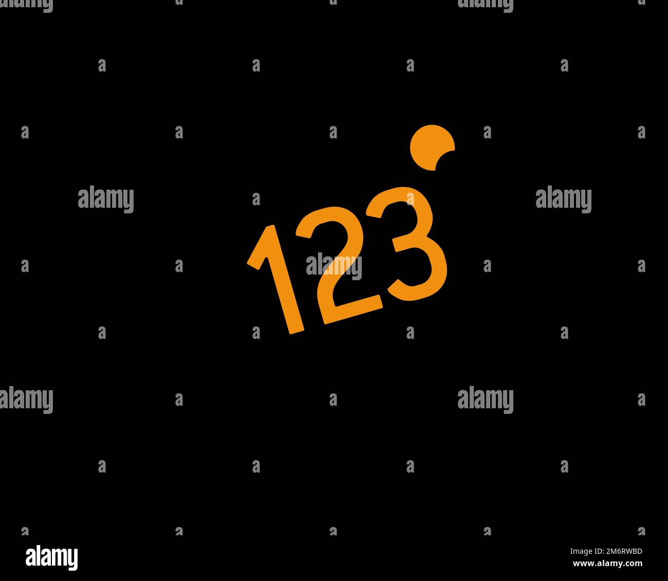 A123 Systems, rotated logo, black background Stock Photo - Alamy