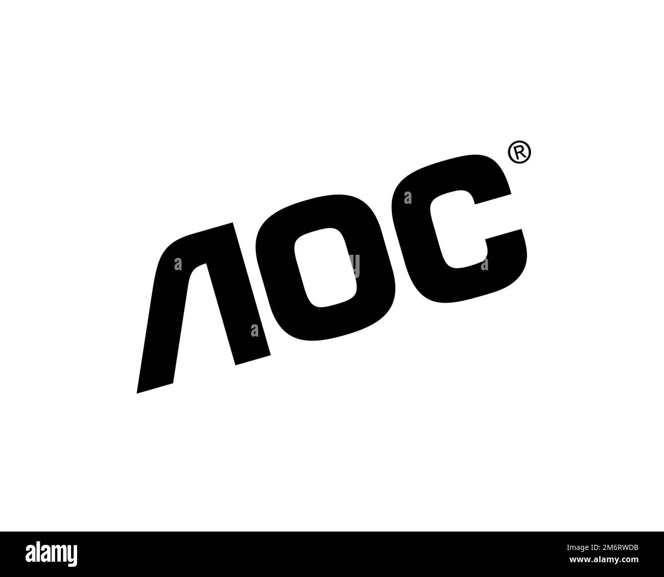 AOC International, rotated logo, white background Stock Photo - Alamy