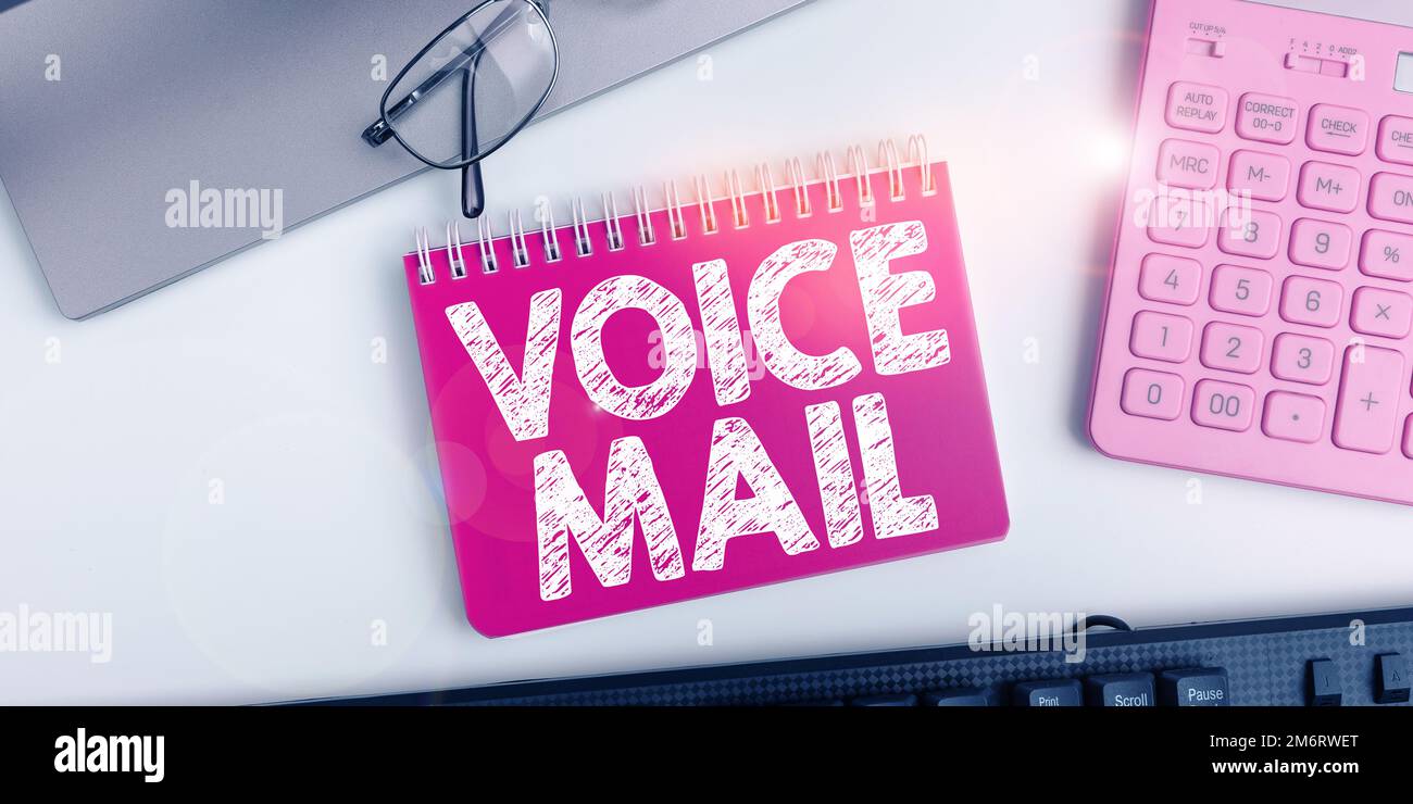 Conceptual display Voice Mail. Business showcase Electronic system that ...