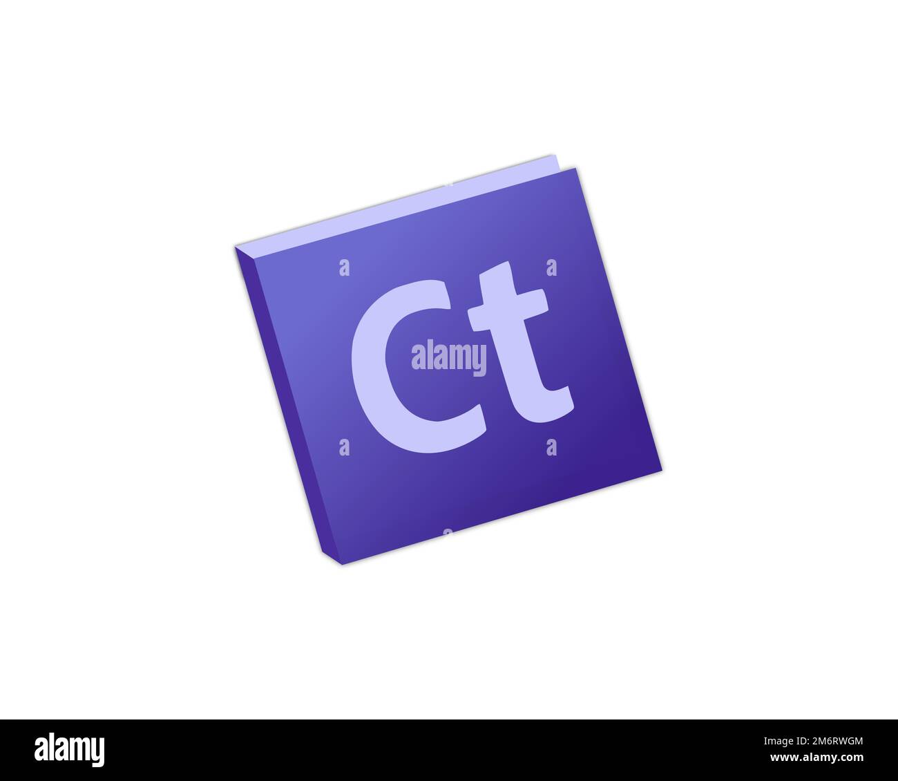 Adobe Contribute, rotated logo, white background Stock Photo - Alamy