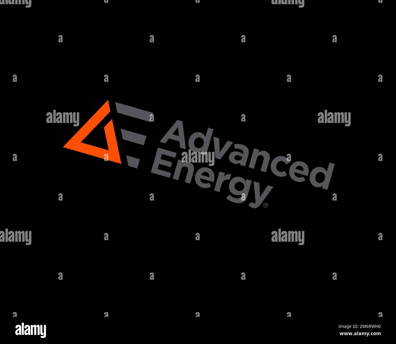 Advanced Energy, rotated logo, black background B Stock Photo - Alamy