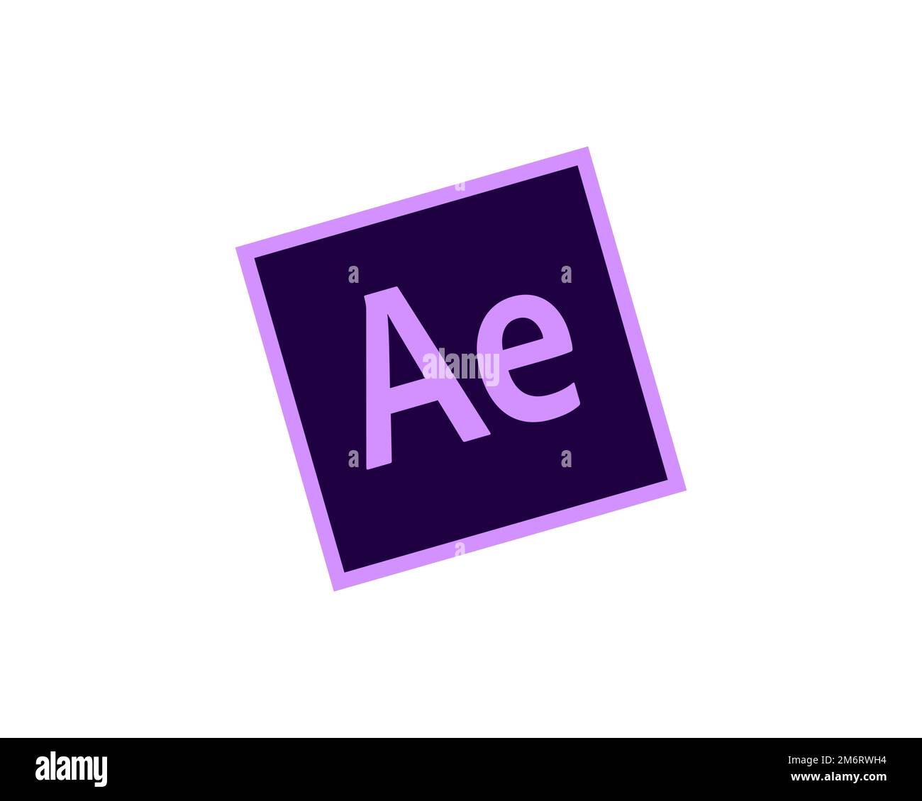 Adobe After Effects, rotated logo, white background Stock Photo - Alamy