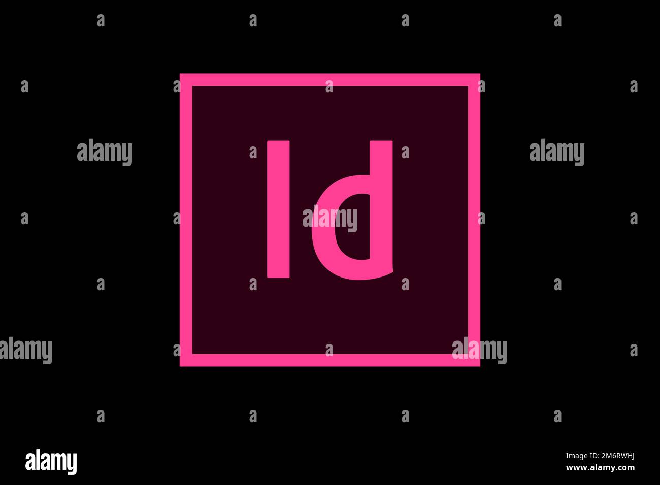 Adobe InDesign, Logo, Black background Stock Photo - Alamy